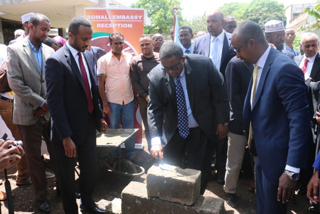 Somali PM lays foundation stone for new Nairobi embassy building